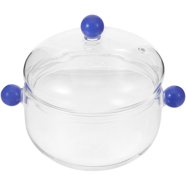 Glass Cooking Pot,High Borosilicate Heat-Resistant Glass Pot with Cover ...