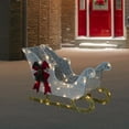 Northlight 30.25" LED Lighted Glittery White Sleigh Outdoor Christmas ...