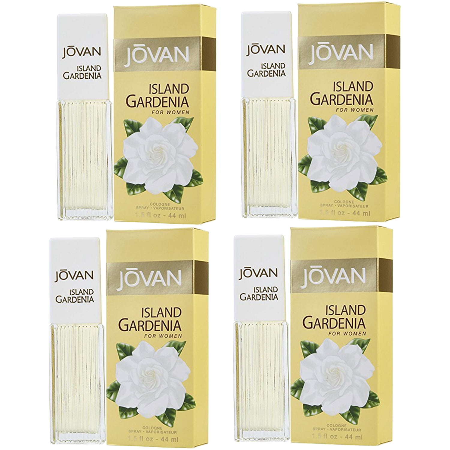 Pack of (4) Jovan Island Gardenia By Jovan For Women. Cologne Spray 1.5 ...