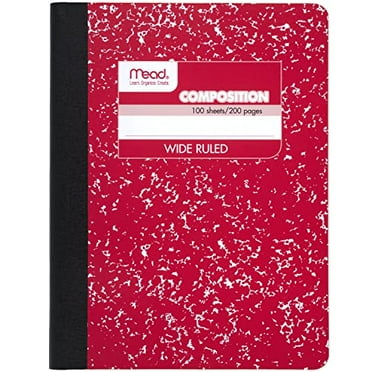 Mead Composition Notebook, Wide Ruled, 100 Sheets, 6 Pack (09910 ...