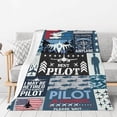 AINUO Pilot Throw Blanket, 90"x120" Flannel Plane Pattern Blanket, Soft ...