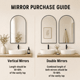 Easy4Home 36"x40"Rounded Arched Bathroom Mirror Decor Vanity Mirror ...
