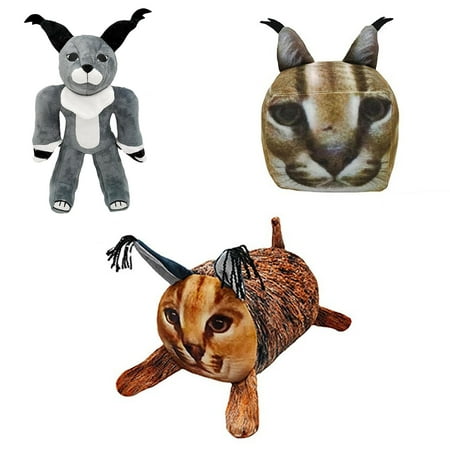 Roblox Raise A Floppa Simulation Cube Cat Caracal Plush Doll | Walmart ...