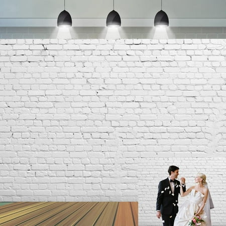 Rustic White Brick Wall Backdrop for Photography, 7x5ft Vinyl Brick ...