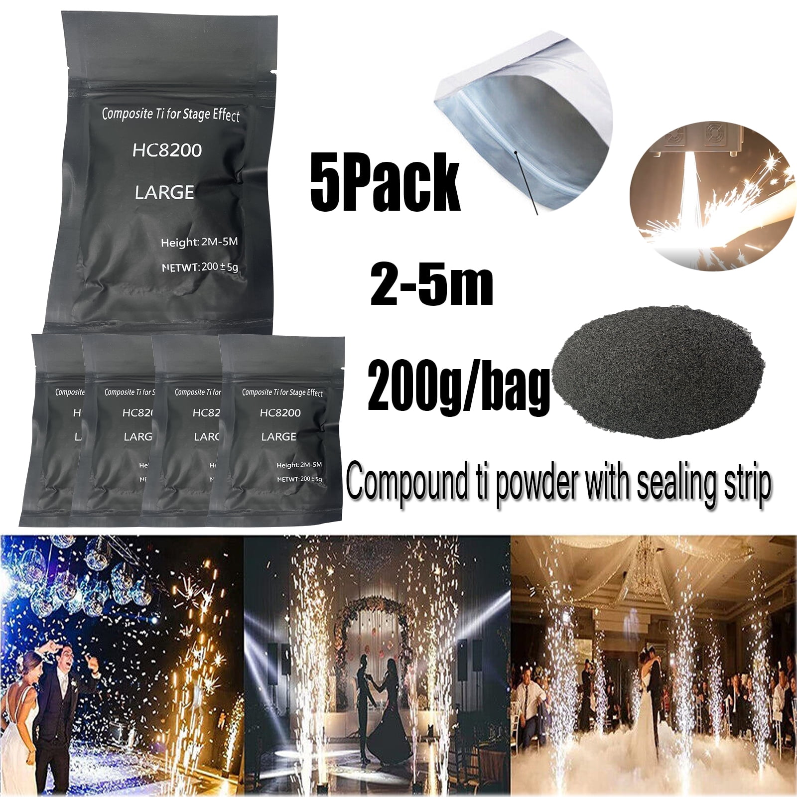 Small Fine Particles 2-3.5M Ti Powder for Cold Spark Firework Machine ...