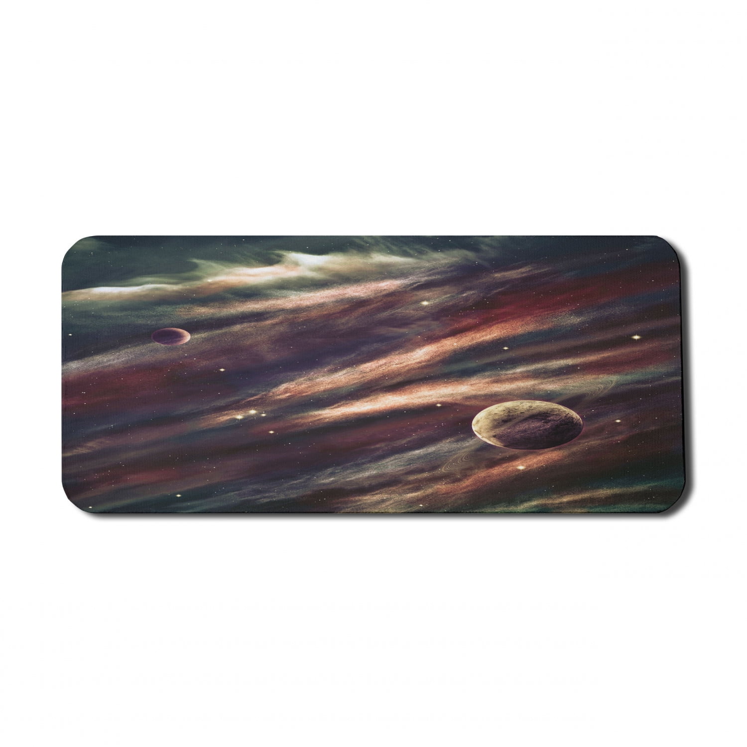 Outer Space Computer Mouse Pad, Planets over Nebula Gas Cloud Space ...