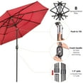 Yescom 10 Ft 3 Tier Patio Umbrella with Crank Handle for Outdoor Yard ...