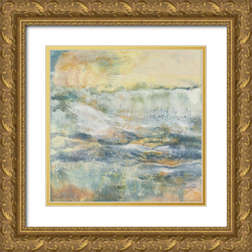 Shanti, Shima 15x15 Gold Ornate Wood Framed with Double Matting Museum ...