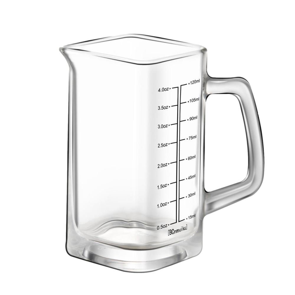 Glass Measuring Cup | 120ml Square Liquid Glass Measuring Cup | Heat ...