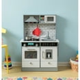 Wooden Play Kitchen Toy, Light on Microwave, Cabinet, Sound Electronic ...
