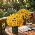 AuroraX Artificial Chrysanthemum Bouquet Faux Chrysanthemum Pack 5 ...