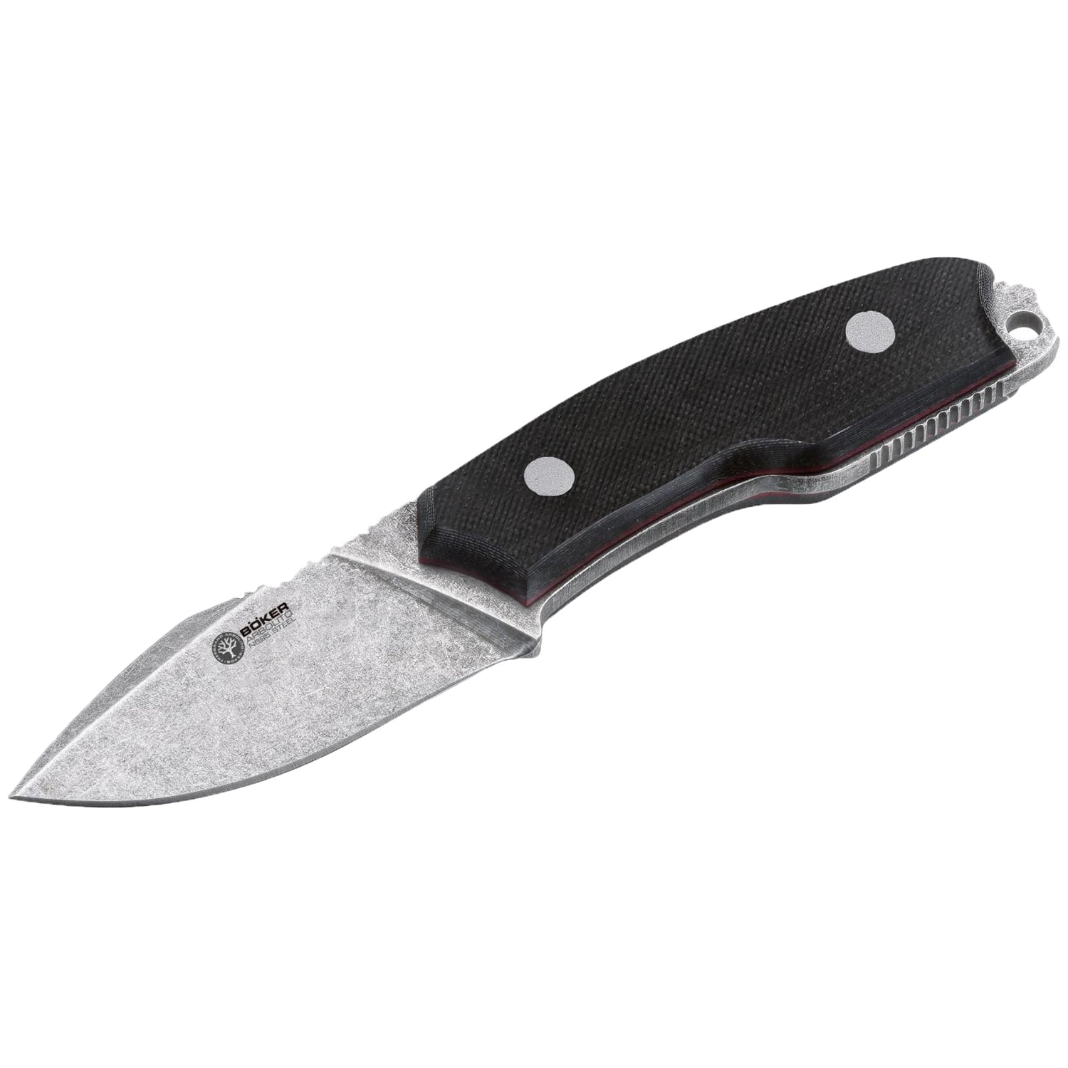 Boker Knives Arbolito Fixed Knife El Heroe, 3" Stonewash Blade, Micarta ...