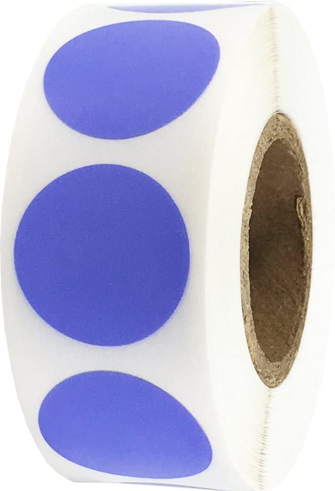 Periwinkle Color Coding Labels for Organizing Inventory 0.75 Inch Round ...