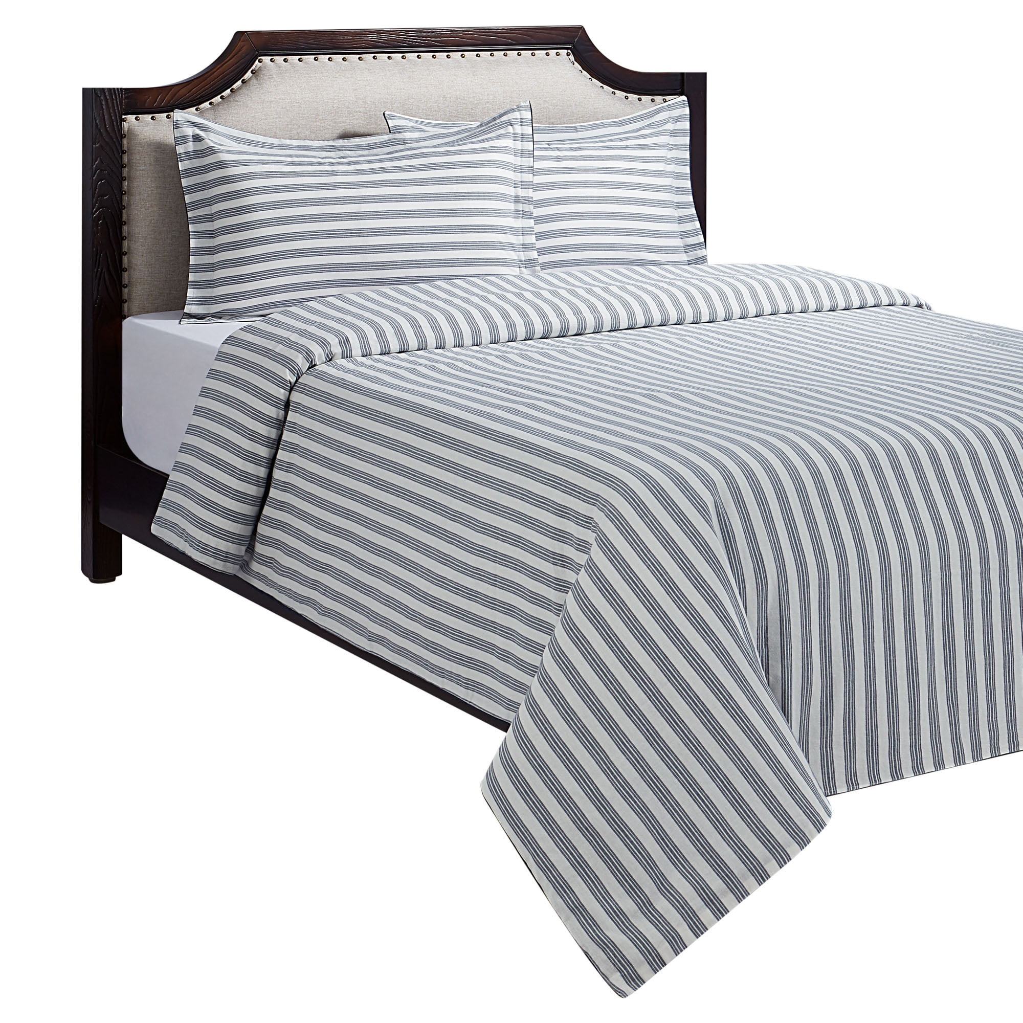 Click here for Hometrends 3-Piece Blue Stripe Duvet Cover Set  Ki... prices