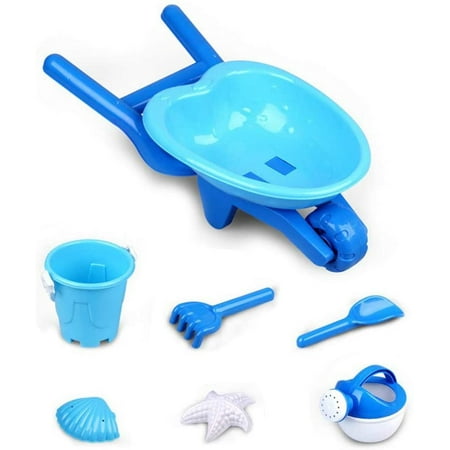 Lonbiaci 7Pcs Kids Beach Sand Toys Set Sand Wheel Seashell Mold Beach ...