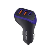LAX 3 Port Car Charger - Black - Walmart.com