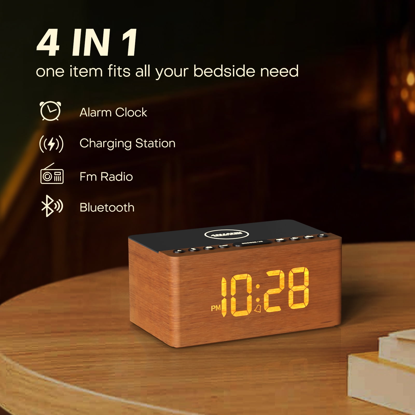 Clock Radio Wood