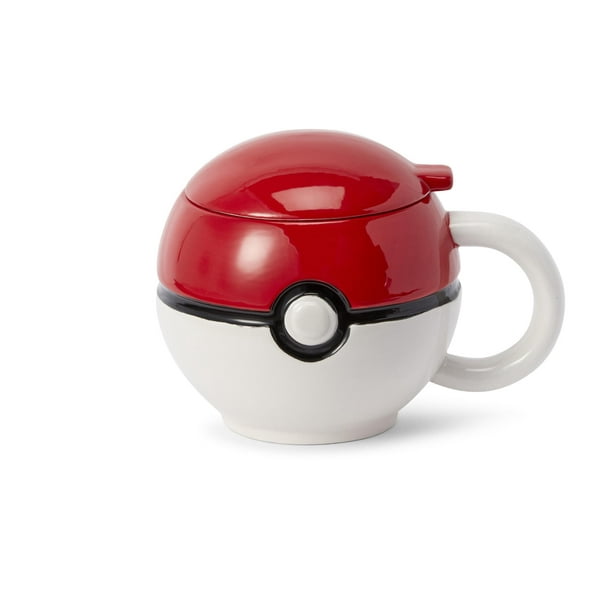 Pokemon Pokeball Ceramic Coffee Mug with Lid - Walmart.com
