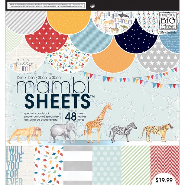 MAMBI Single-Sided Paper Pad 12"X12" 48/Pkg-Cool Baby Boy - Walmart.com