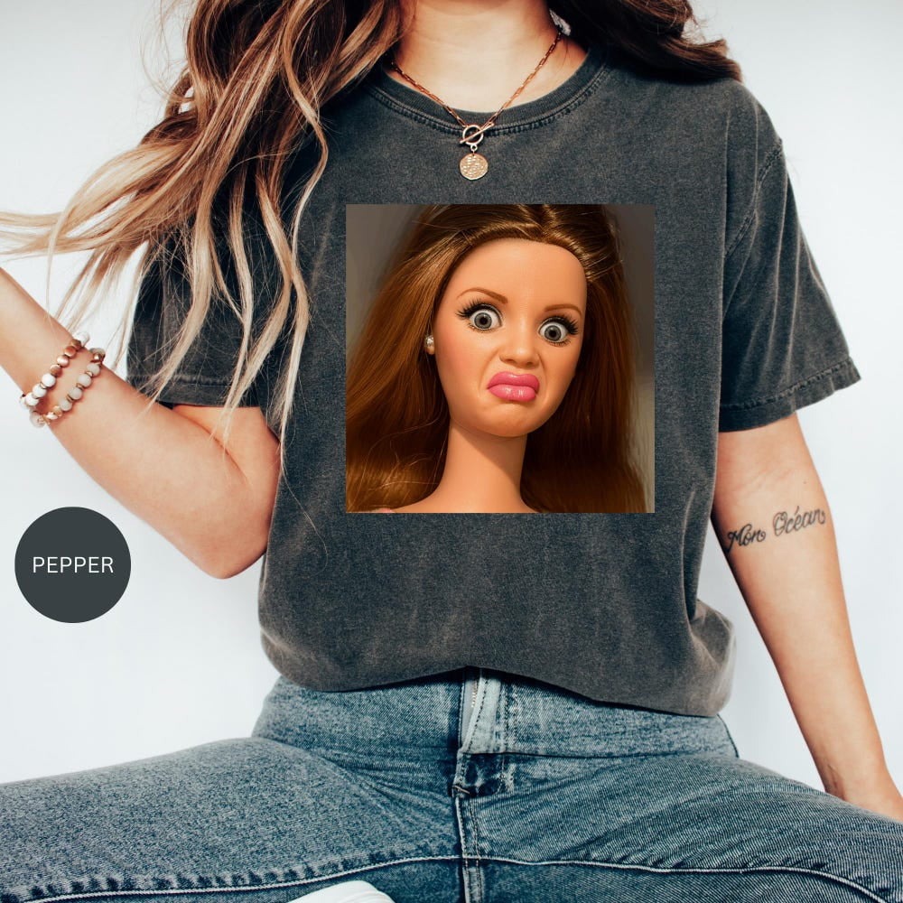 Click here for Pegacle Funny Disgusting Doll Face Viral Graphic T... prices