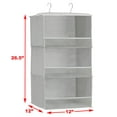 Simple Houseware 3 Shelf Hanging Closet Storage Organizer, Grey, Space ...