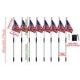 8 Connected In 1 Solar American Flag Pathway Stake Lights with 8 Modes ...