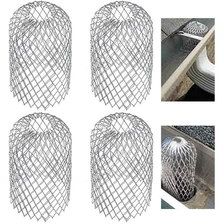 Set of 4 Metal Gutter Guards Expandable Filter Screen Leaf Strainer ...