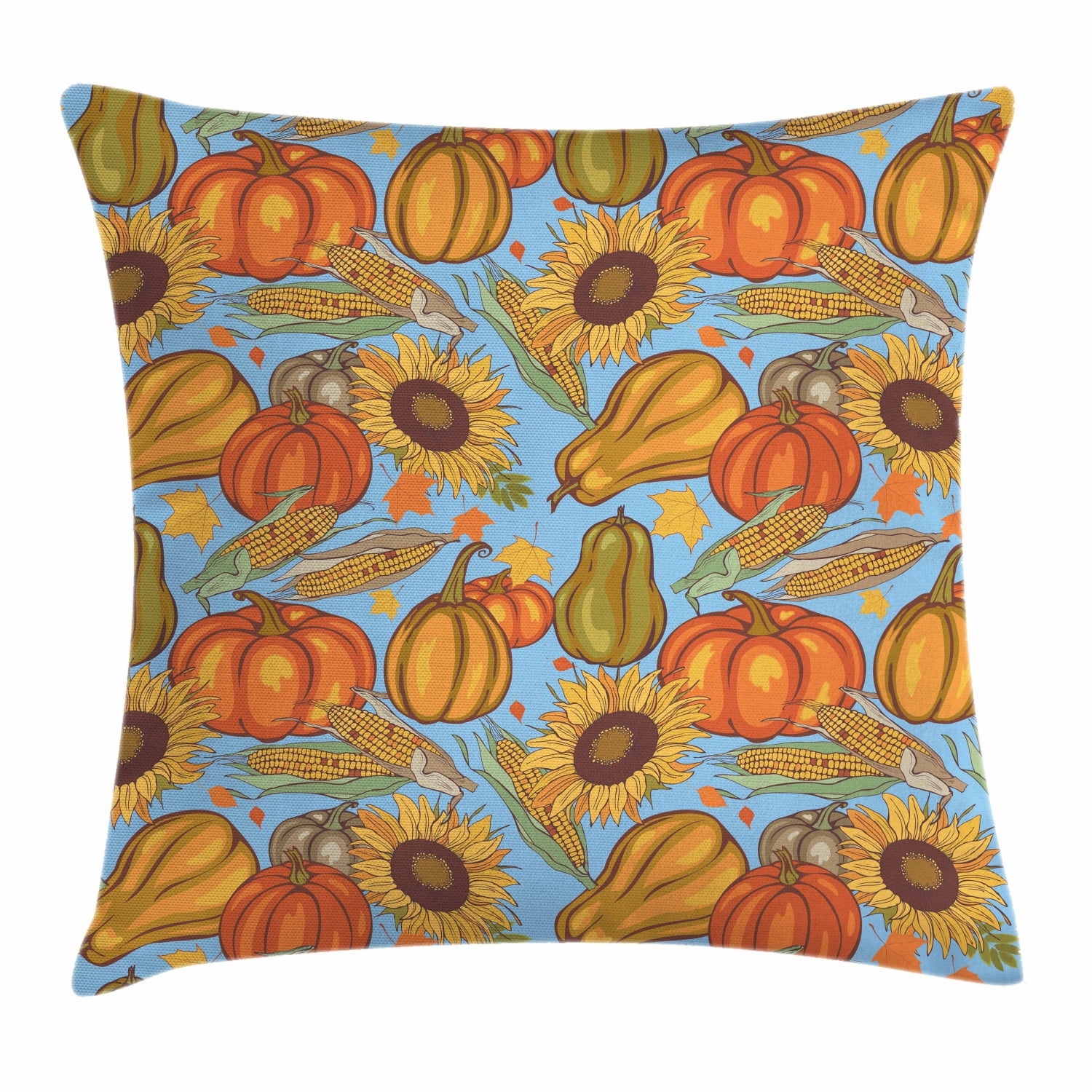Harvest Throw Pillow Cushion Cover, Agriculture Theme Vegetable Pattern ...