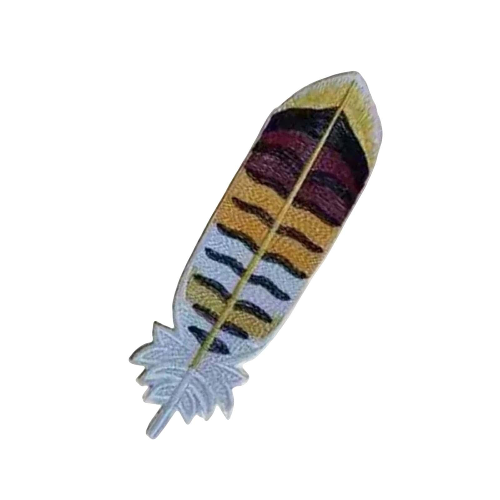 Hand Embroidered Feather Bookmark Feather Bookmarks Reading Book ...