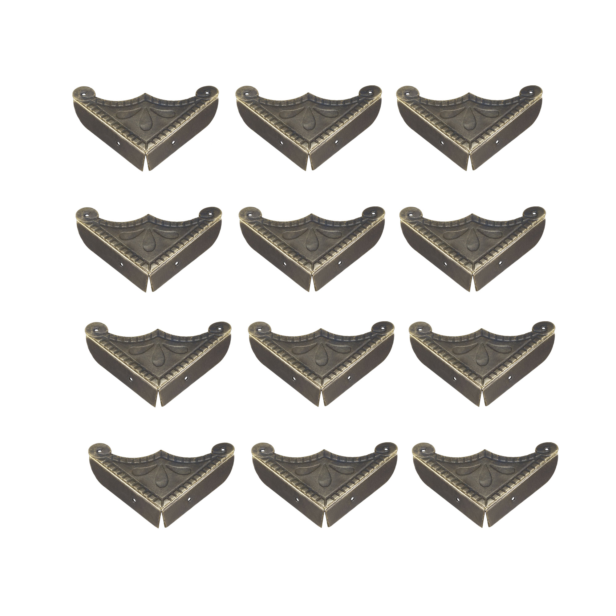 Metal Desk Corner Protectors Table Edge Cover Guard 57x57x13mm Bronze ...