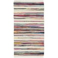 SAFAVIEH Rag Benton Striped Cotton Runner Rug, Ivory/Multi, 2'3" x 11 ...
