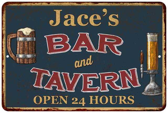 Jace's Green Bar & Tavern Rustic Sign 12 x 18 Matte Finish Metal ...