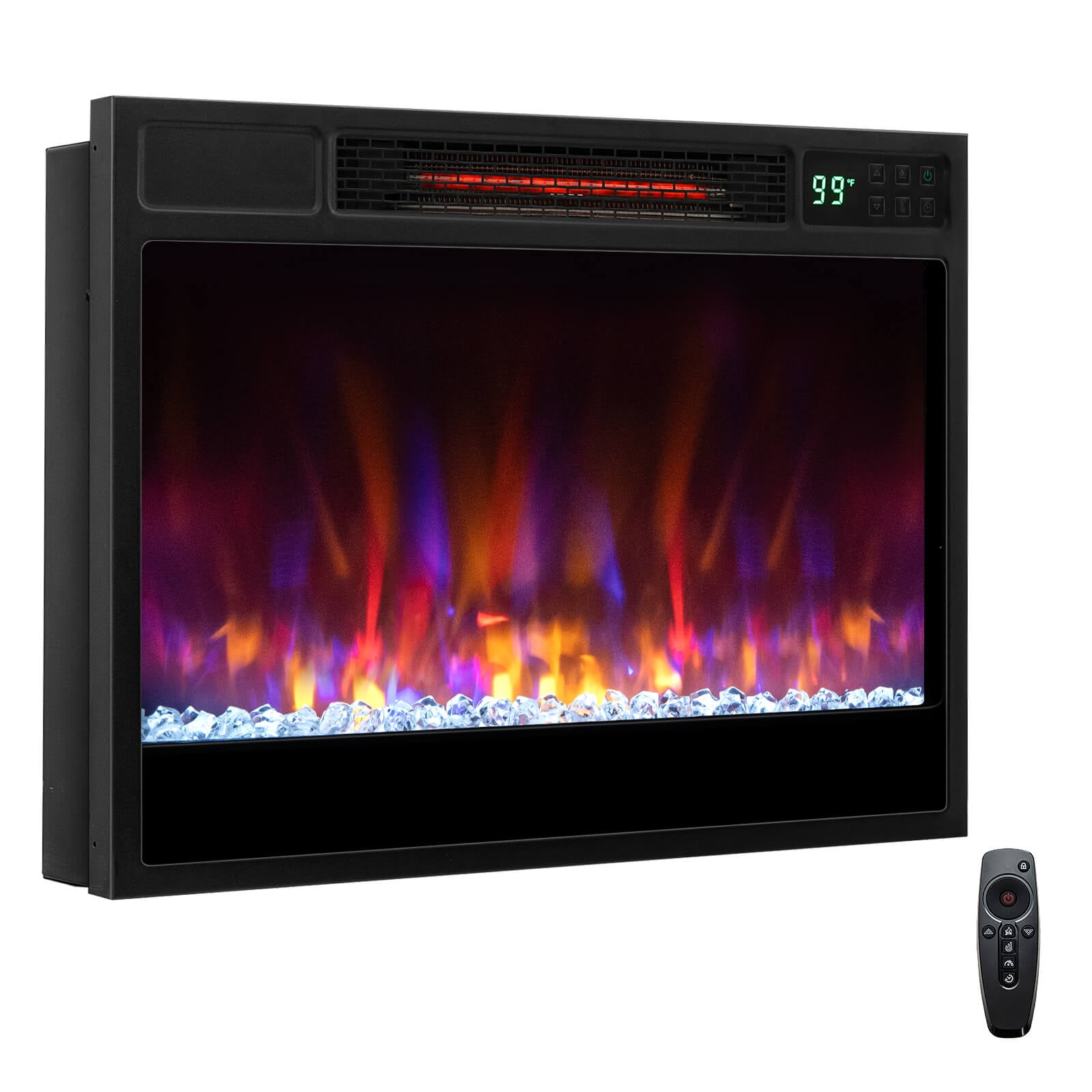 Click here for Costway 23-Inch Infrared Quartz Electric Fireplace... prices
