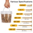 Plum Blossom Head Wood Screws, 7 Specs, Yellow Self Tapping, for Decks ...