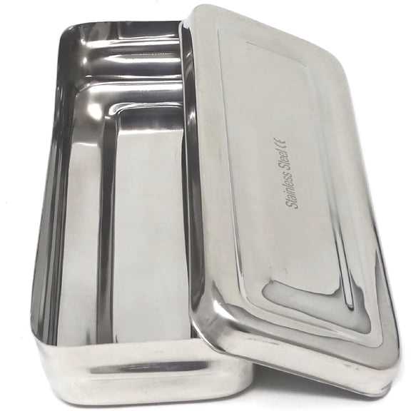 supplymartonline Metal Stainless Steel Storage Container Box, 7"x3"x1.5 ...