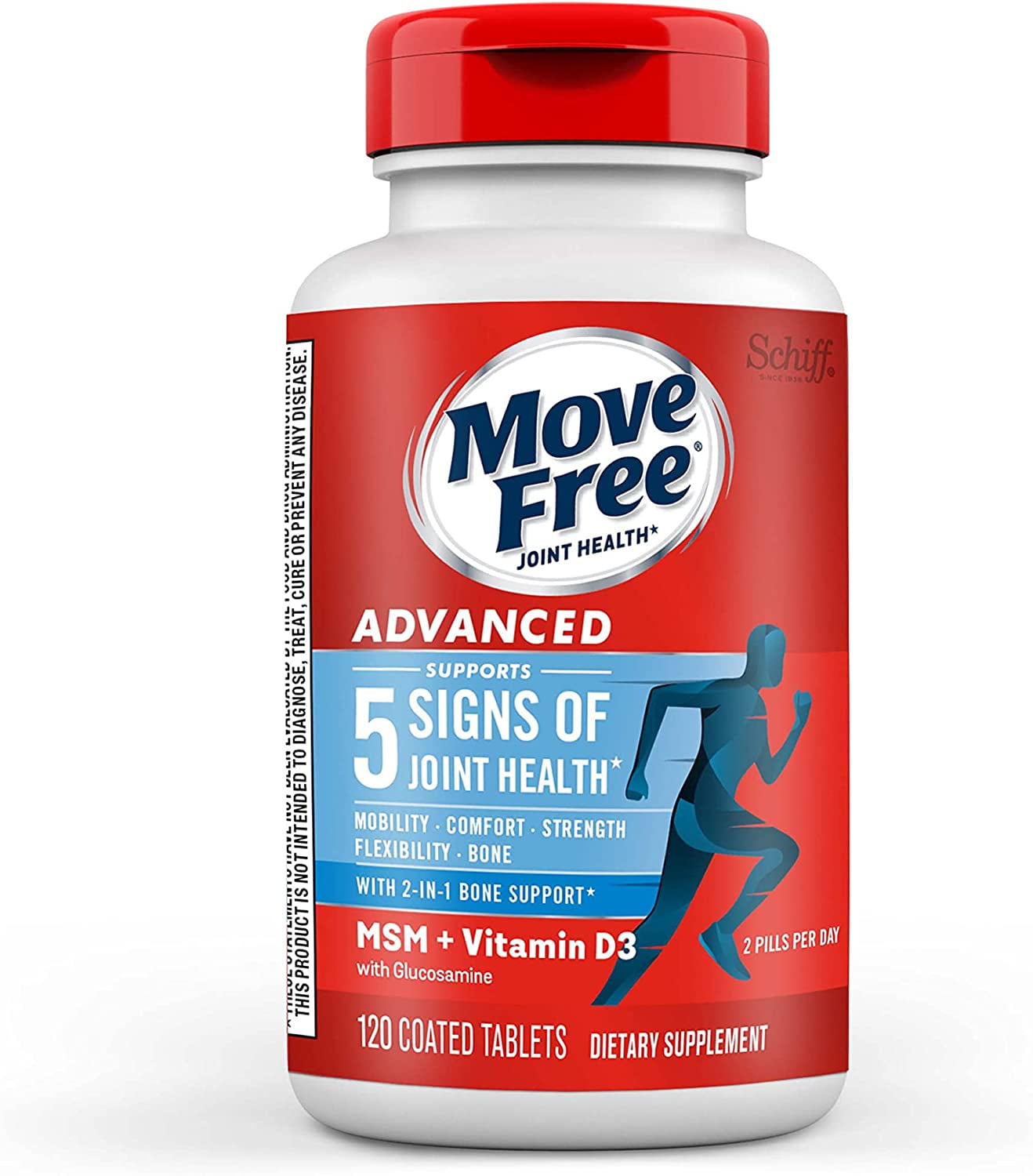 Move Free Advanced Glucosamine Chondroitin MSM + Vitamin D3 Joint ...