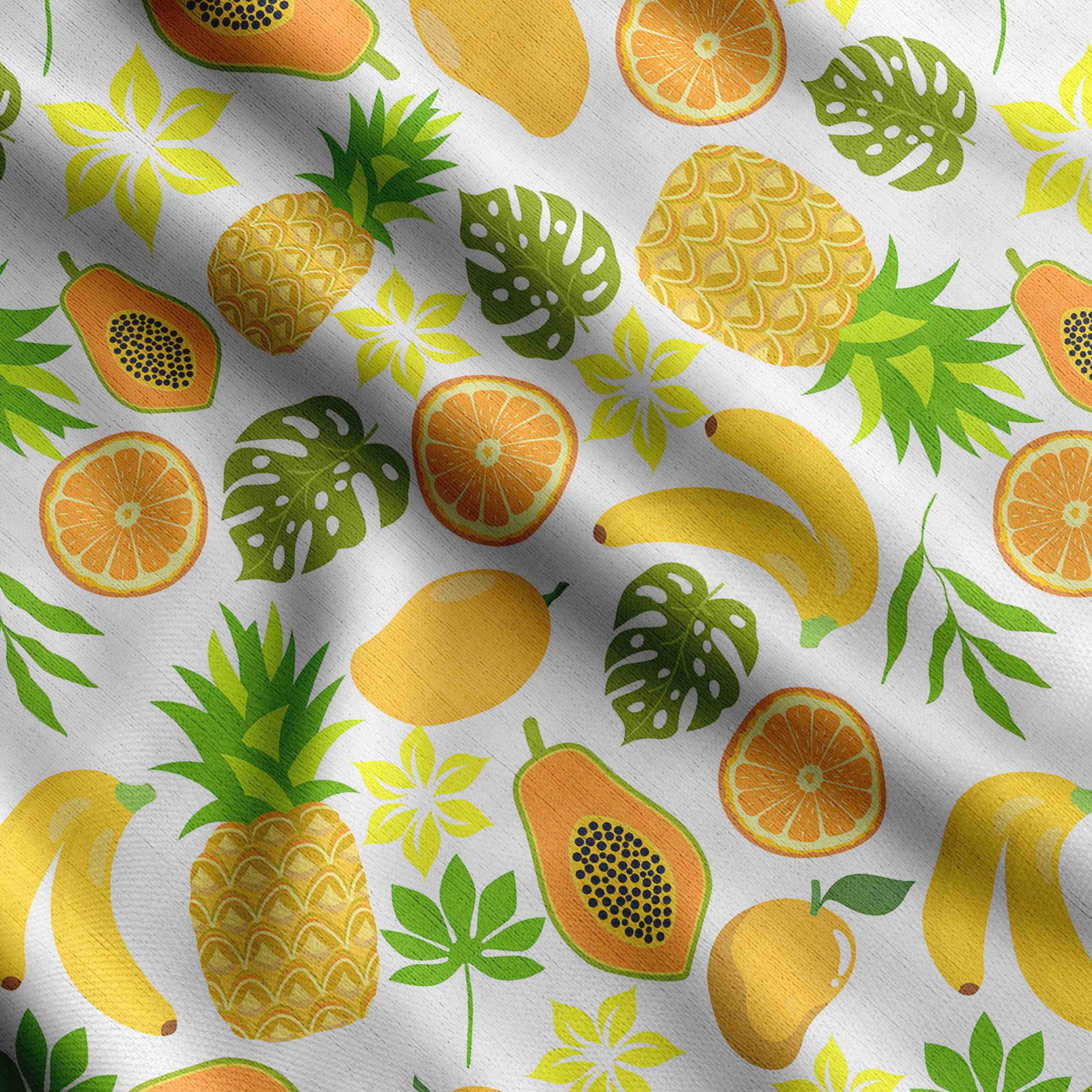 Soimoi Watercolor Fruit Print,Cotton Poplin, Sewing Fabric Sold by The ...