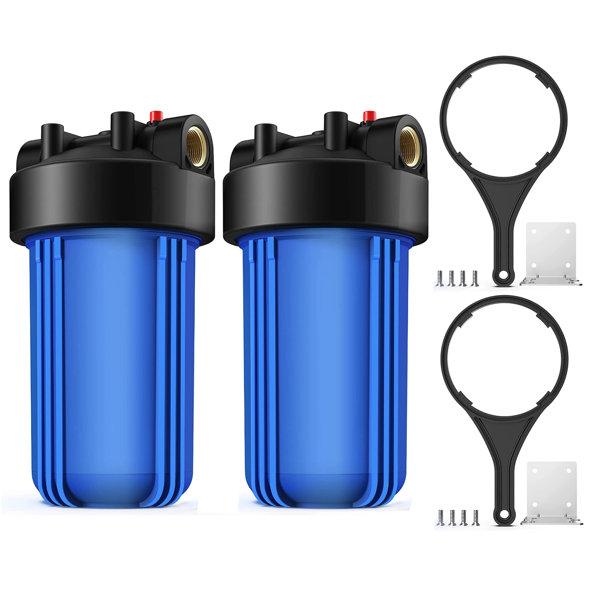 SimPure DB10P Whole House Water Filter Housing,10"x4.5" Sediment Carbon ...