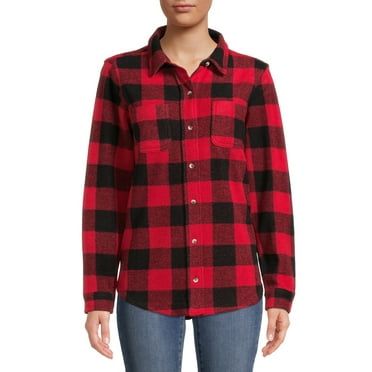 Time and Tru Women's Button Front Shirt - Walmart.com