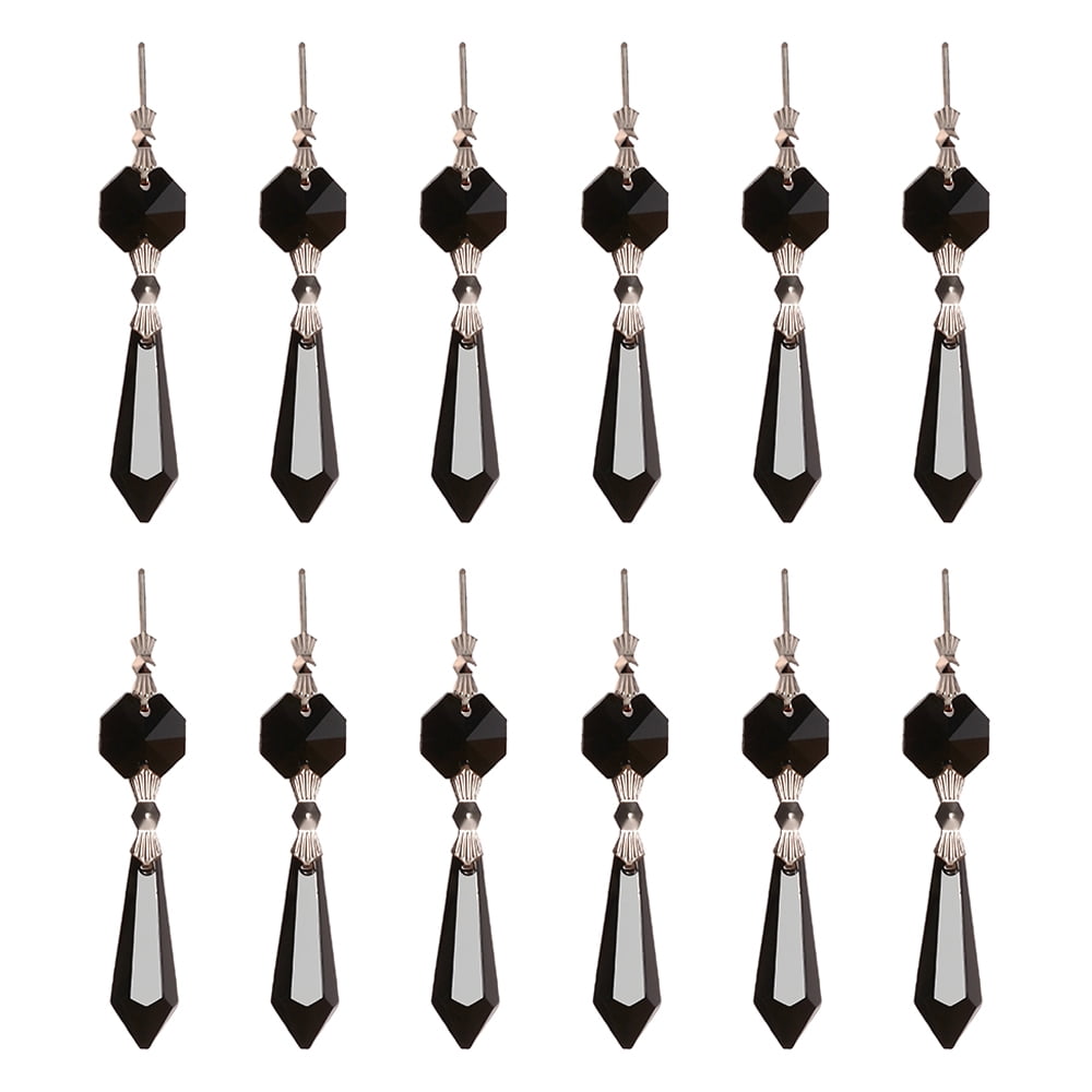12pcs Icicle Crystal Chandelier Prisms, Replacement Drop Parts for ...