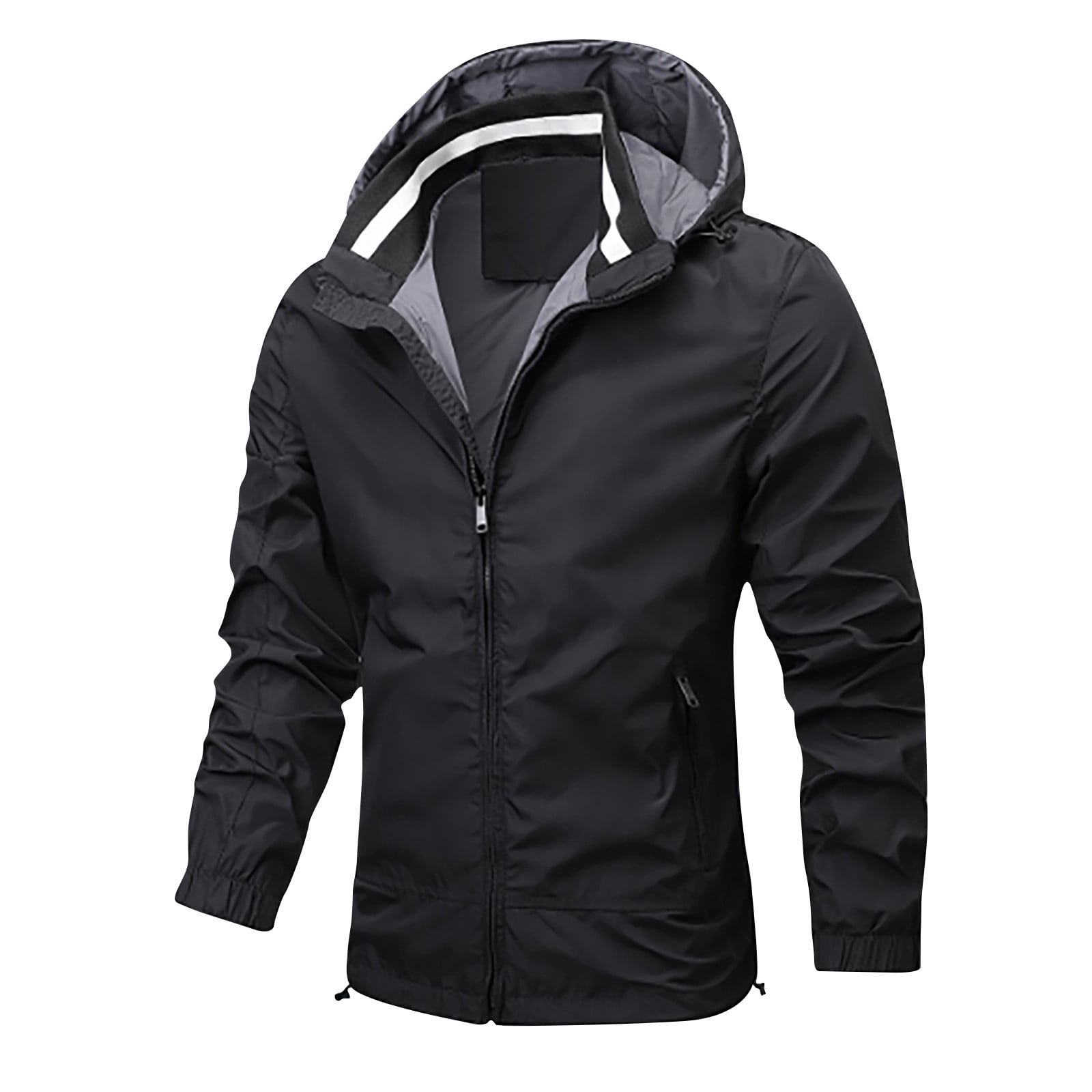 Click here for Faiwad Mens Hooded Windproof Jacket Long Sleeve Li... prices
