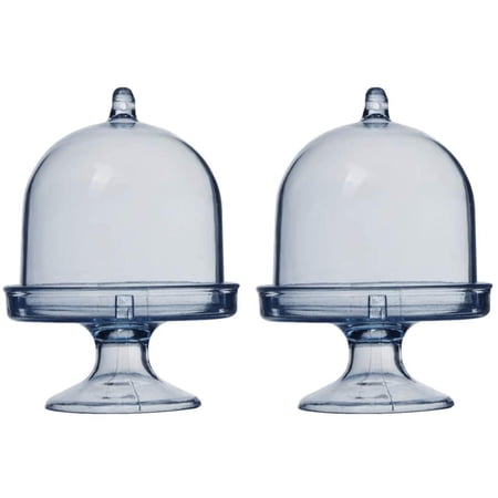 CPDD 12pcs Cupcake Dome Stand Clear Muffin Cake Display Holder Dessert ...