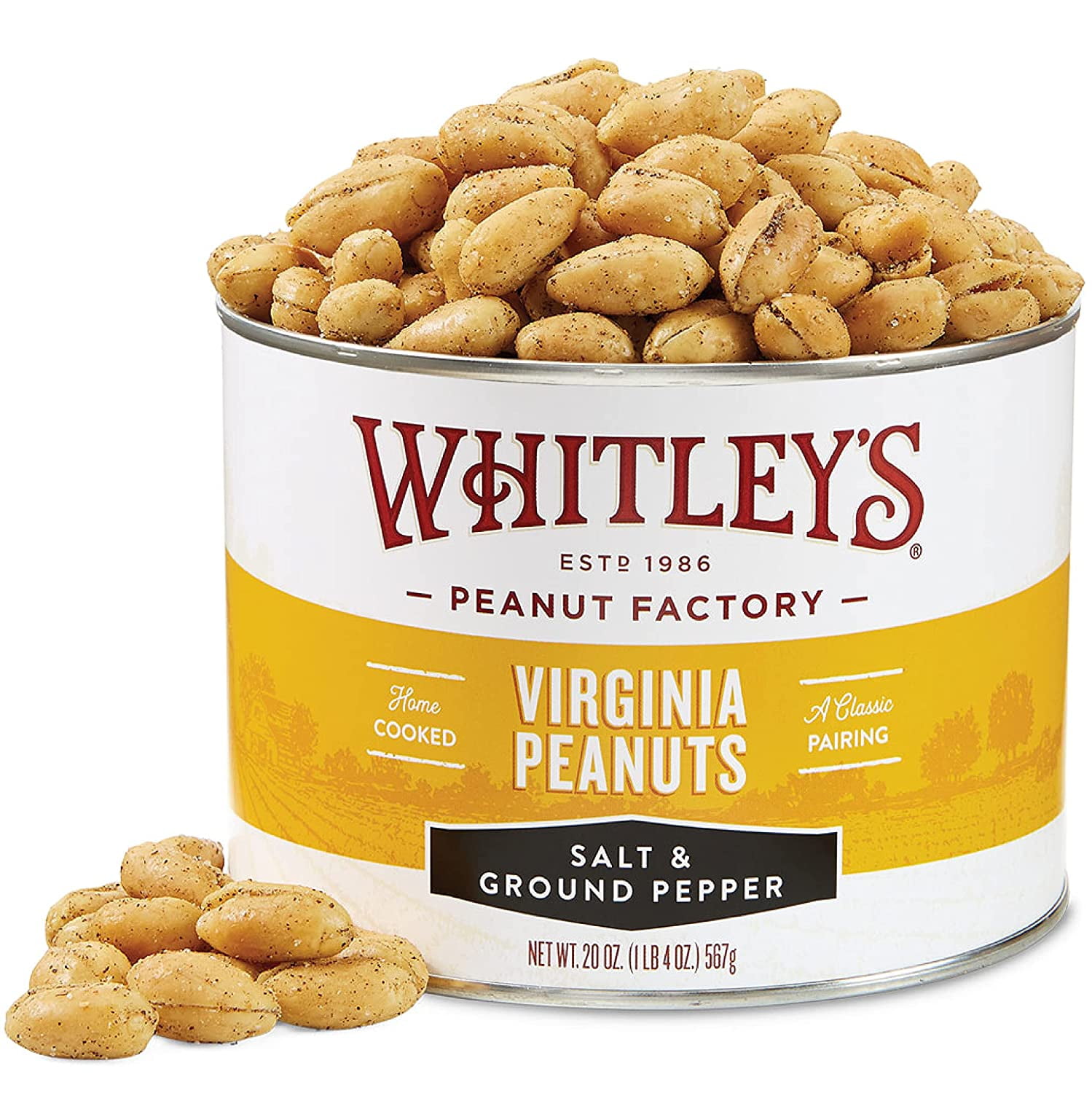 Whitley’s Salt & Ground Pepper Virginia Peanuts – Super Extra Large ...