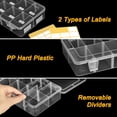 2 Pack 8 Grids Bead Organizer and Storage, Plastic Box with Removable ...