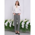DARING DIVA Women's Plaid Houndstooth Tartan Long Trousers M Light Grey ...