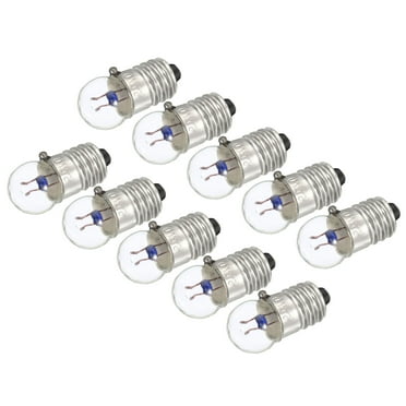 Uxcell 3.8V E10 Warm Yellow Light Mini Incandescent Bulbs with Box 1 ...