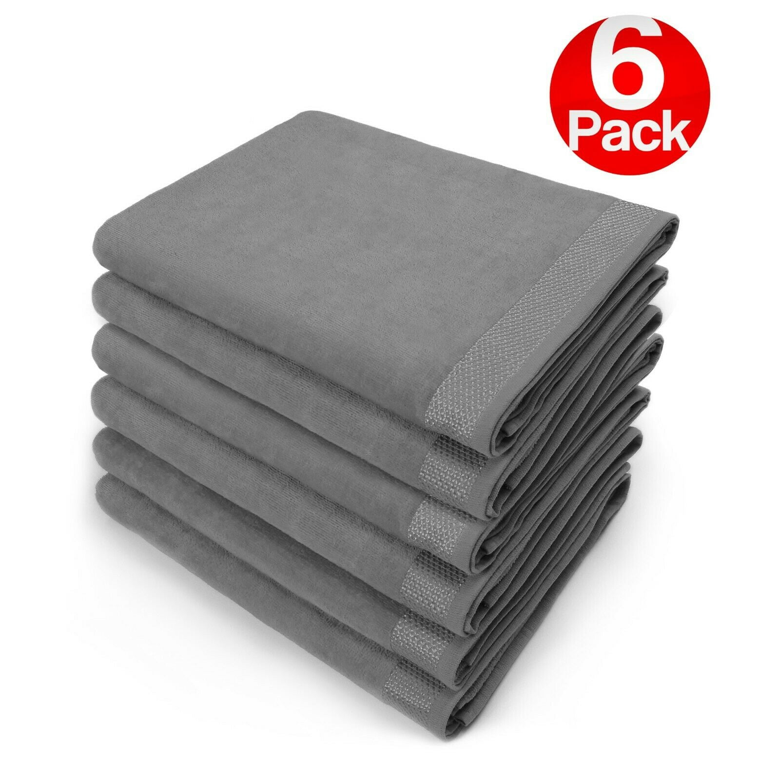 Kaufman -30" X 60" Solid Color Velour Beach Towel, Bath Towel. Set of 4 ...