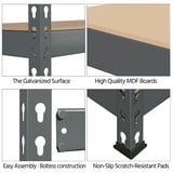 Topeakmart 4 Pieces of 5 Tiers Boltless Storage Shelf Goods Rack for ...