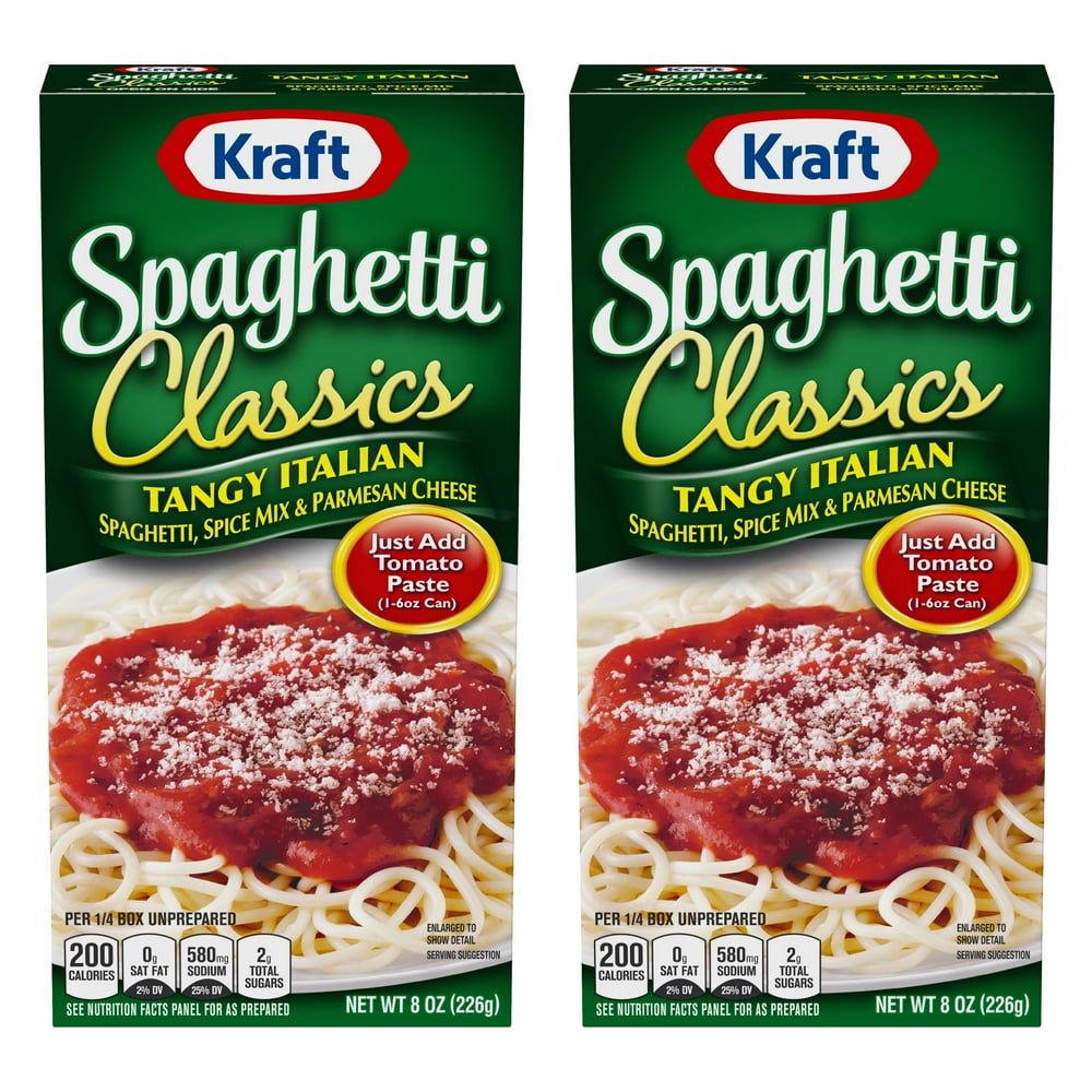 (2-Pack) Kraft Spaghetti Classics, Tangy Italian, 8 oz - Walmart.com ...
