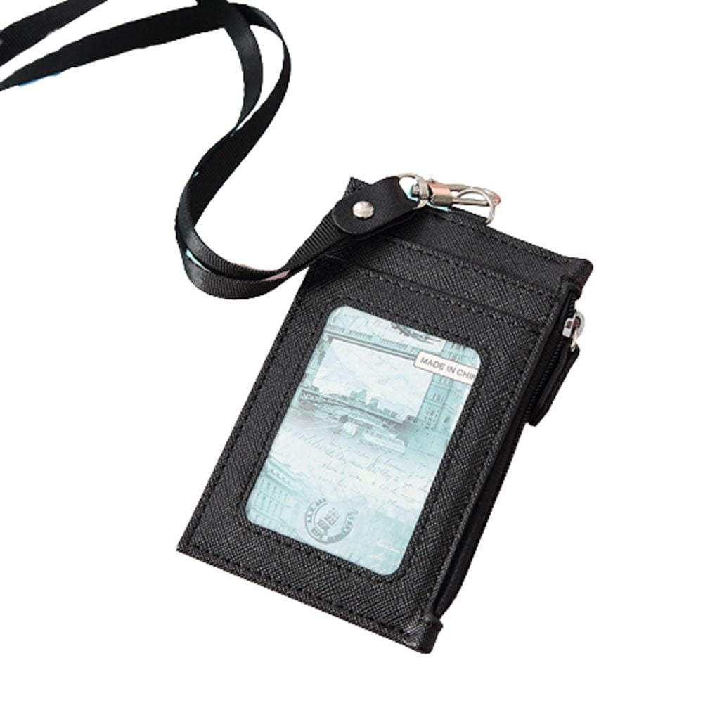 Fashion Women Student Mini Wallet Neck Strap Business Badge Holder ID ...